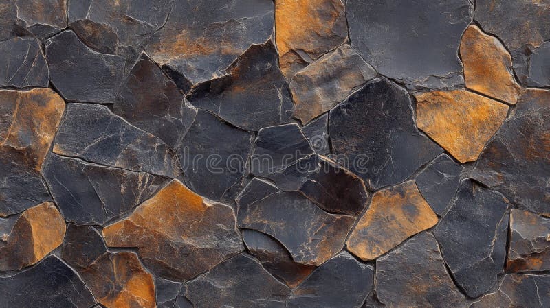 Dark and Brown Irregular Stone Wall Texture Stock Illustration ...