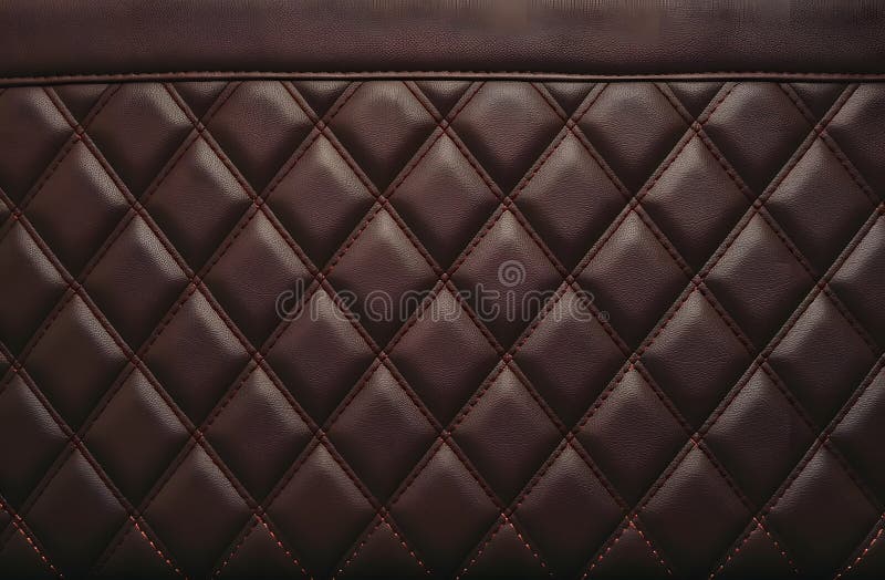 Dark Brown Leather with Diamond Stitching Stock Illustration ...