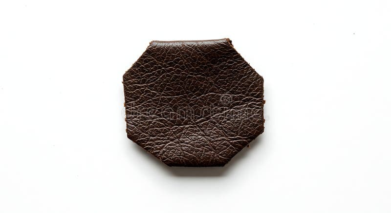 Dark Brown Leather Texture Sample: Octagonal Shape, Close-up View Stock ...