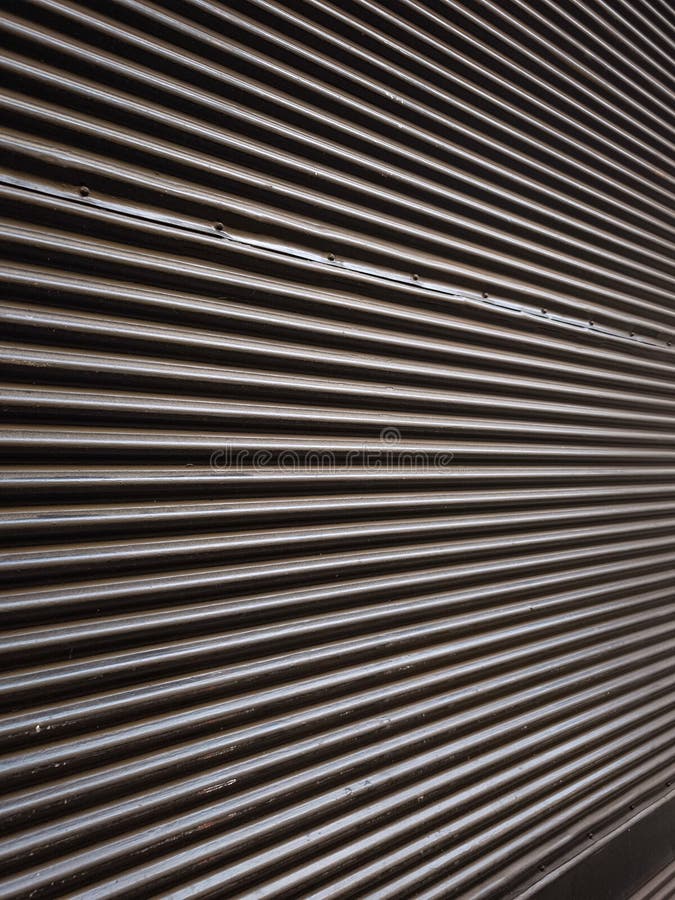 Dark Brown Metal Shutter Creating a Textured Background in Prague Stock ...