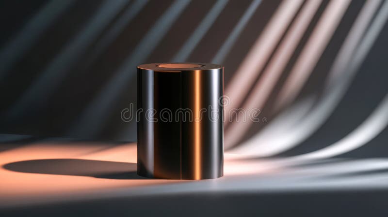 Dark Brown Metallic Battery Design Rendered with Soft Gradients and ...