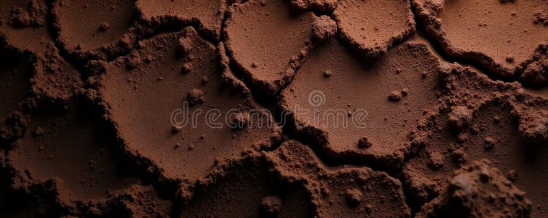 Dark Brown Mud with Visible Clumps and Cracks, Details, Rough, Muddy ...