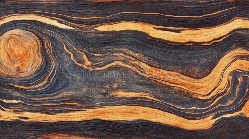 Dark Brown and Orange Wood Grain Texture Swirl Pattern Stock ...