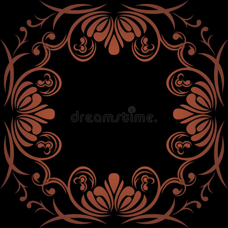 Dark Brown Ornamental Element for Design Stock Vector - Illustration of ...