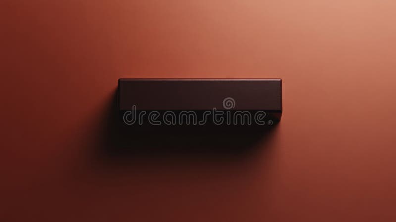 Dark Brown Rectangular Box on Red Background Stock Illustration ...