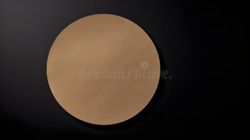 Dark Brown Round Paper Note on a Black Background. Brainstorming ...