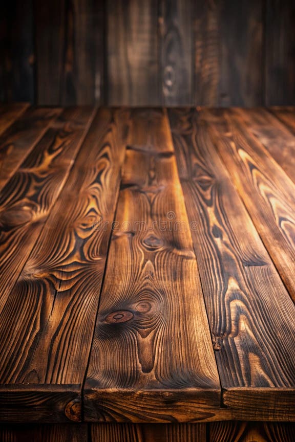 Dark Brown Rustic Wood Table Surface Texture Stock Illustration ...