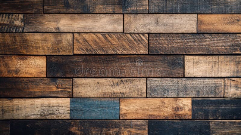 Dark Brown Rustic Wooden Planks Seamless Texture Background with ...