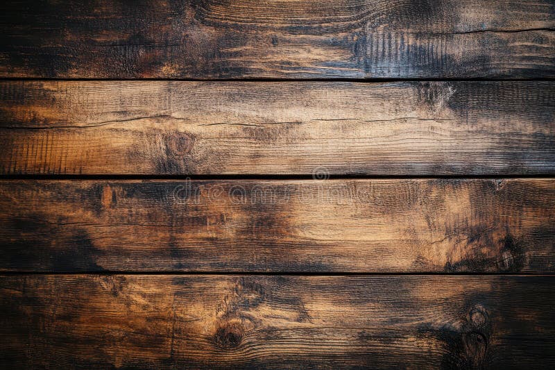 Dark Brown Rustic Wooden Planks Texture Background Stock Illustration ...