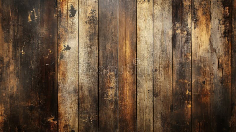 Dark Brown Rustic Wooden Planks Texture Background Stock Illustration ...