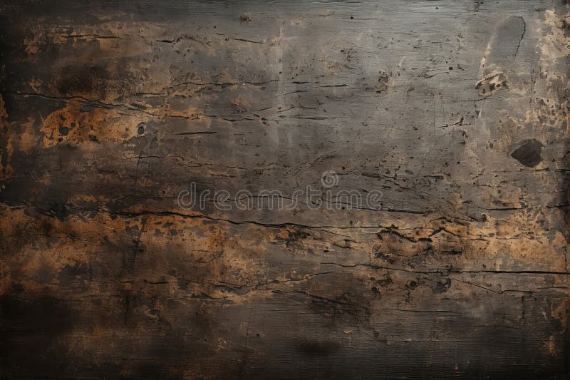 Dark Brown Scratched Stucco Surface with Scuffs and Worn Marks, Background Worn Concrete Wall ...