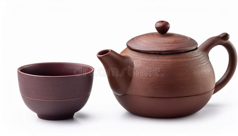 Dark Brown Tea Set stock illustration. Illustration of matte - 336081057