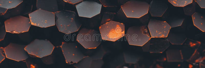 Dark Brown Textured Cone Wafer Showcasing Tightly Packed Hexagonal ...