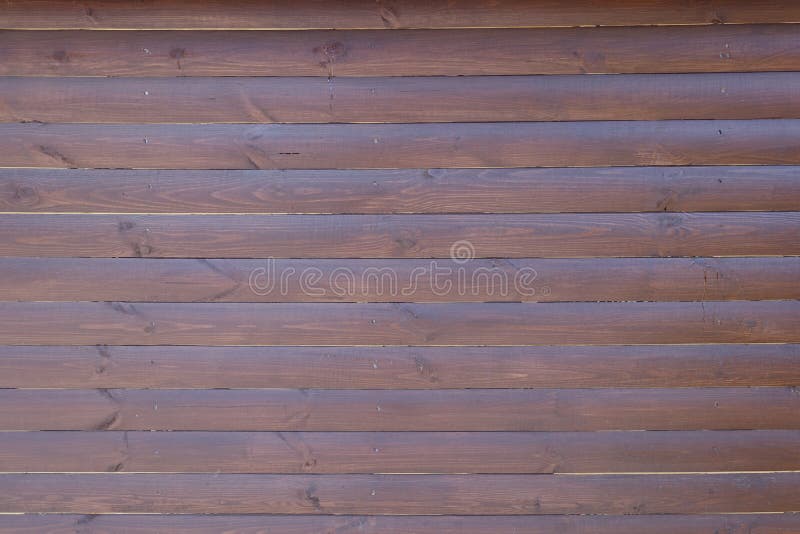Dark Brown Timber Wall of Horizontal Planks Stock Image - Image of ...