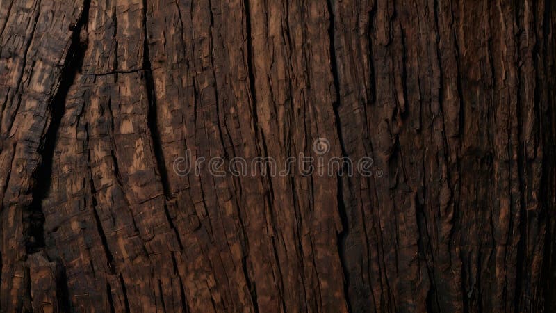 Dark Brown Tree Bark Texture with Deep Grooves Stock Illustration ...
