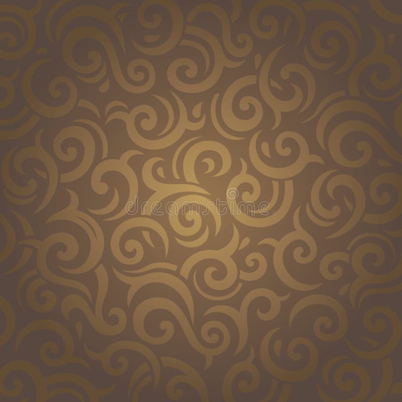 Dark Brown Vintage Retro Ornamental Wallpaper Design Stock Vector ...