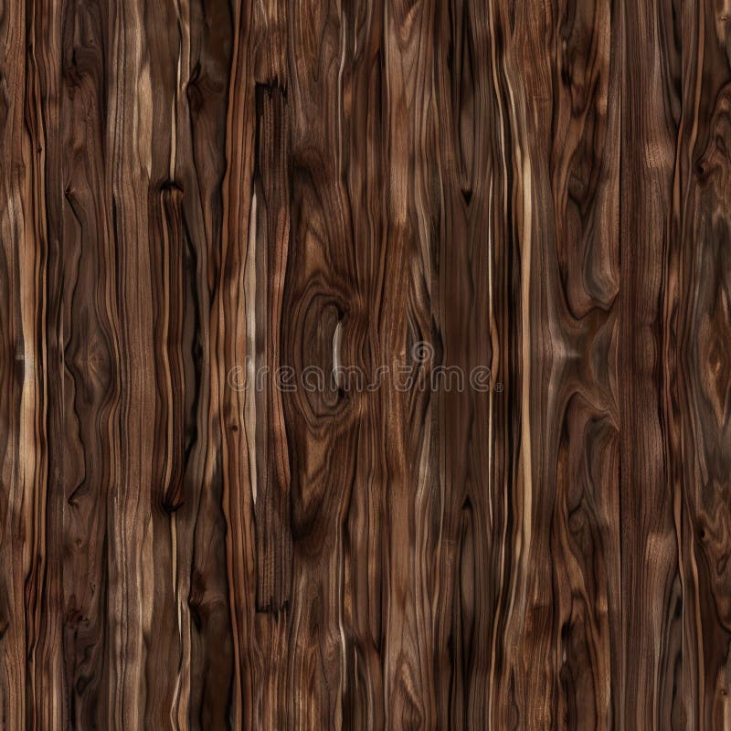Dark Brown Walnut Wood Seamless Pattern, Wooden Texture Stock Image ...