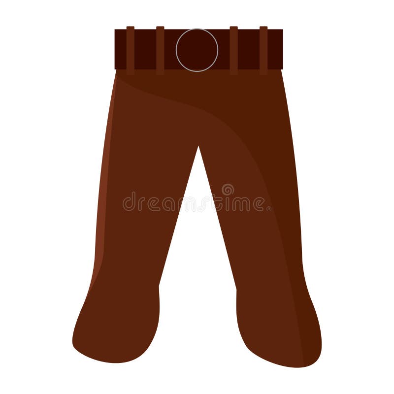 Dark Brown Warrior Pants. Vector Stock Illustration - Illustration of ...