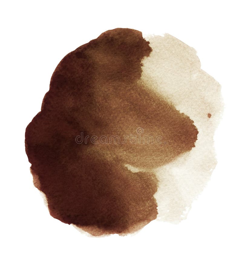 Big Splat of Brown Watercolor Stock Illustration - Illustration of drop ...