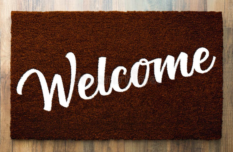 Brown Welcome Doormat with Pattern Isolated on White Stock Image ...