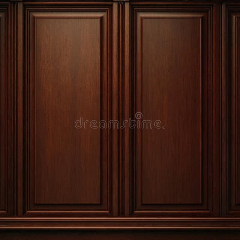Dark Brown Wood Paneling with Decorative Molding Stock Illustration ...