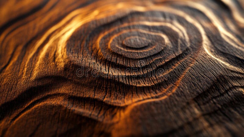Dark Brown Wood Texture with Spiral Grain Pattern Stock Illustration ...