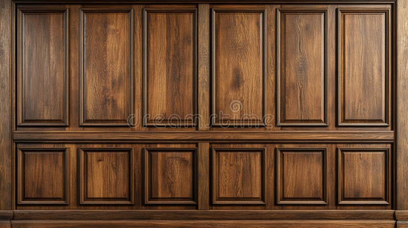 Dark Brown Wooden Paneling Wall Design Stock Illustration ...