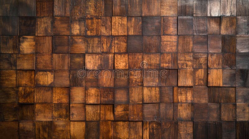 Dark Brown Wooden Square Tile Texture Background Stock Illustration ...