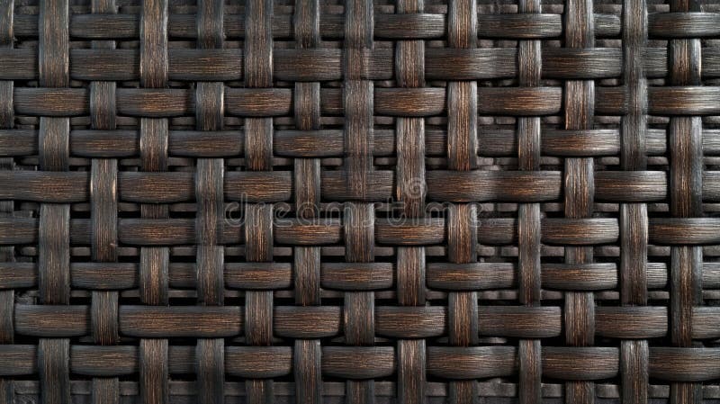Dark Brown Woven Wood Pattern Texture Background Stock Illustration ...