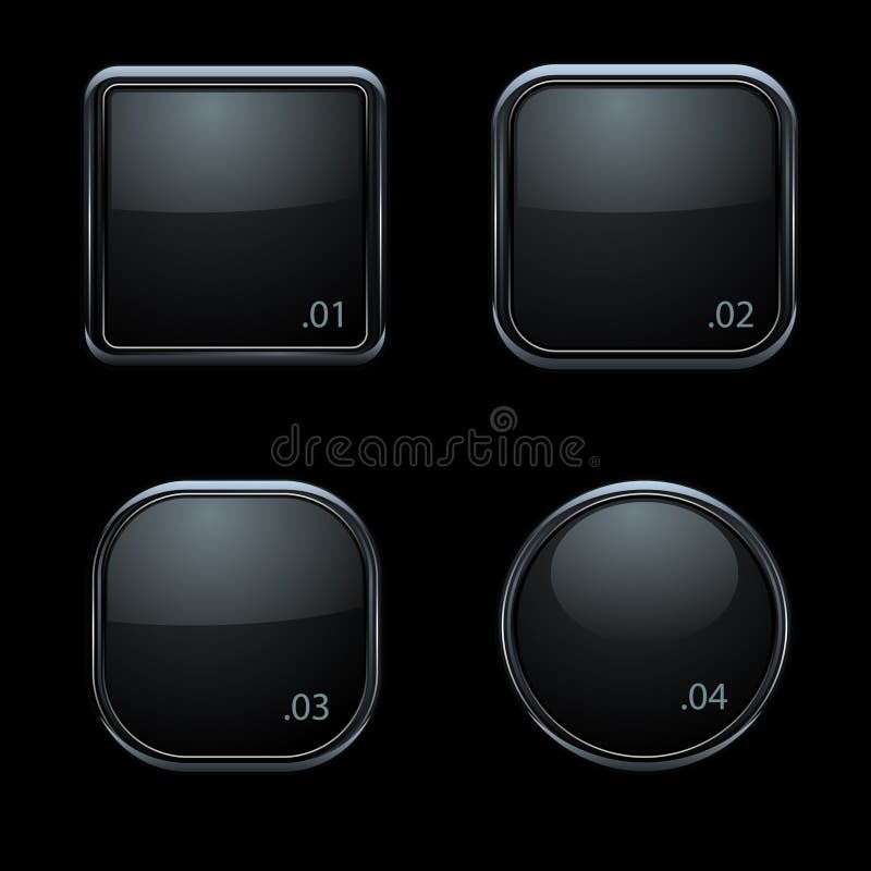 Web buttons stock vector. Illustration of light, push - 44919034