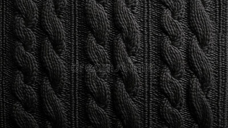 Dark Cable Knit Texture Background Detail Stock Illustration ...