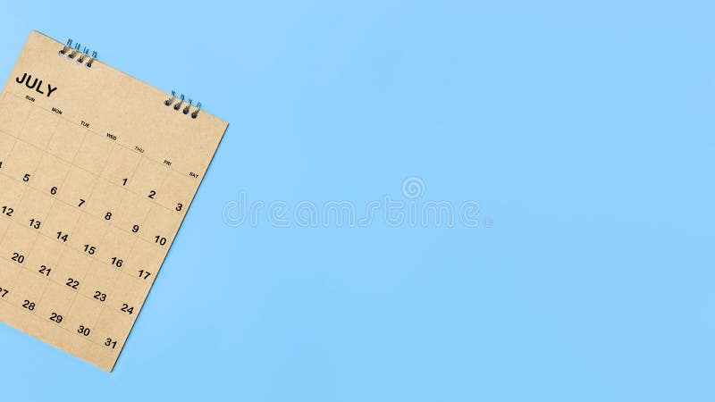 Dark Calendar on Blue Background, Planning Concept Stock Image - Image ...