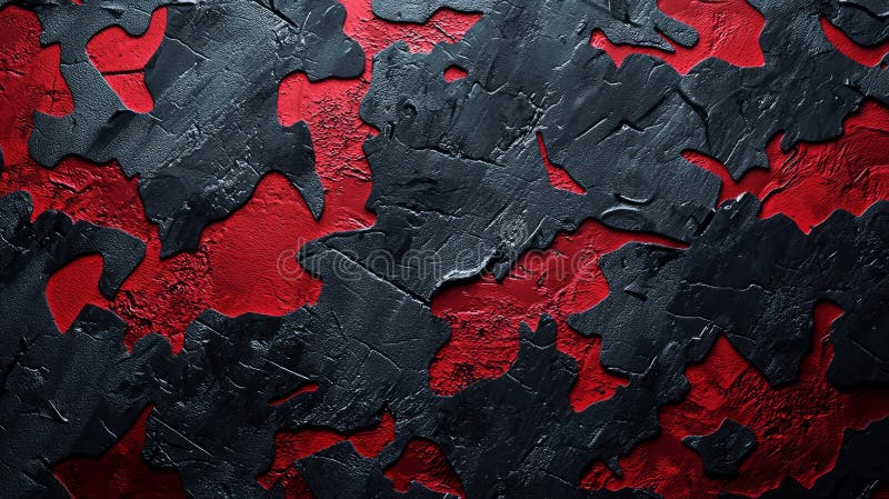 Dark Camouflage Textures with Bold Red Diagonals Stock Image - Image of ...