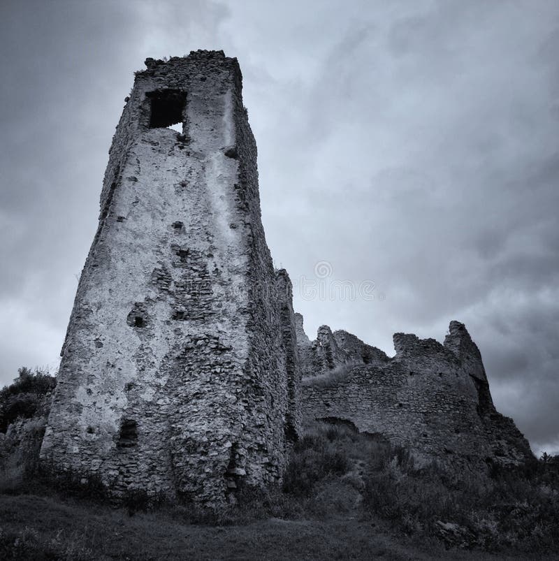 Old Abandoned Castle on Hill Stock Photo - Image of clouds, storm: 28785136