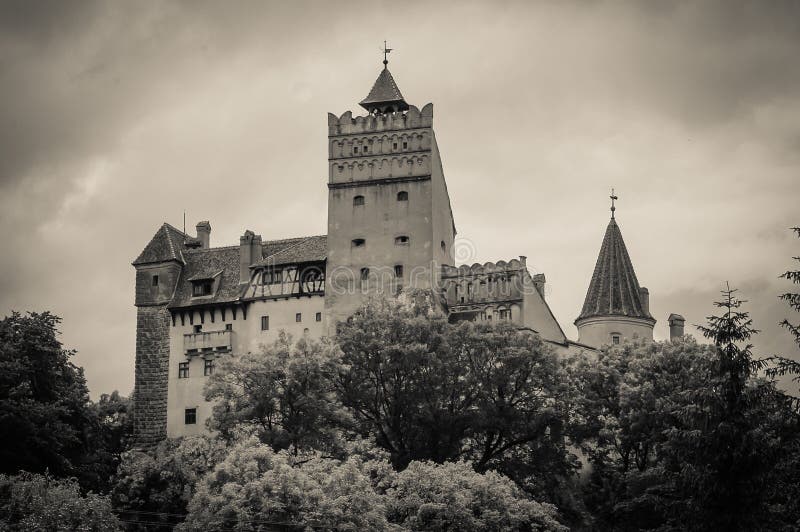 Dark Castle of Bran in Romania Stock Image - Image of haunted, classic ...