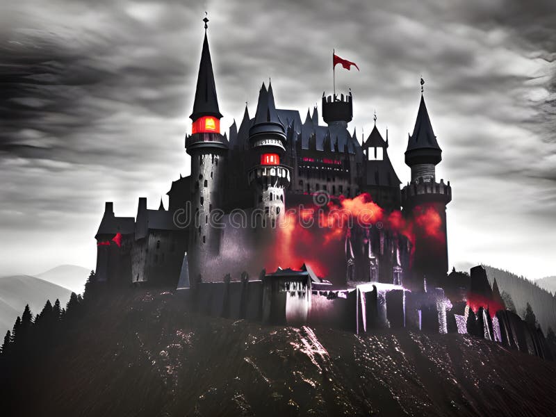 Ancient Red Moon Castle Stock Illustrations – 108 Ancient Red Moon ...