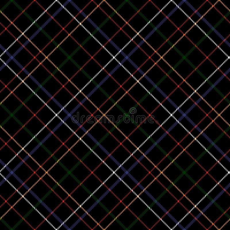 Dark Checkered Diagonal Tartan Seamless Fabric Texture Stock Vector ...