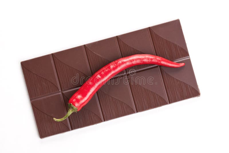 Dark chili chocolate stock photo. Image of feelings, heat - 15636858
