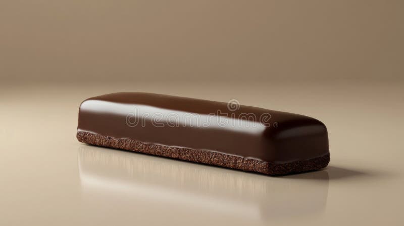Dark Chocolate Bar on Beige Background Stock Illustration ...