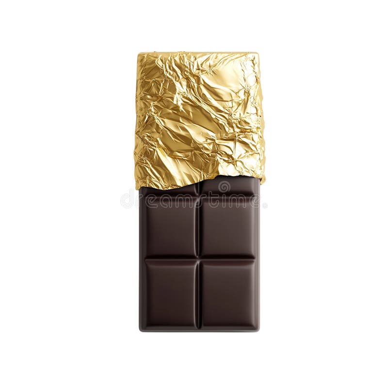 Dark Chocolate Bar Gold Foil Wrapper Stock Photos - Free & Royalty-Free ...