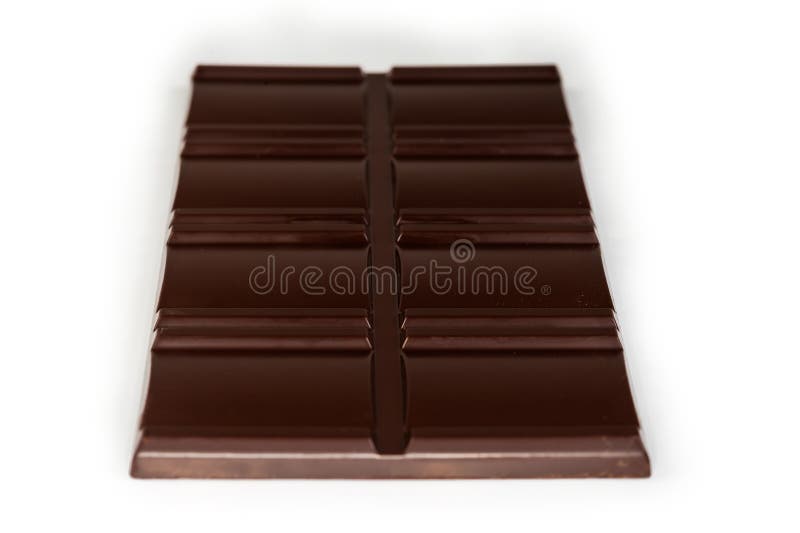 Dark Chocolate Bar, Side View Close-up in Selective Focus Stock Image ...