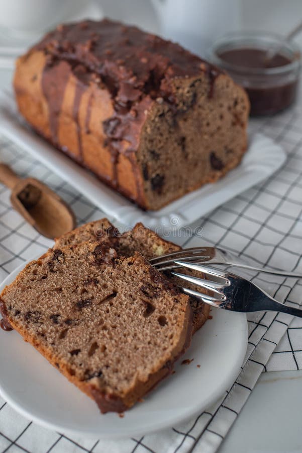 Dark Chocolate Bundt Cake with Chocolate Ganache Stock Photo - Image of ...