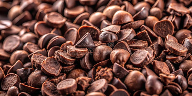 Dark Chocolate Cacao Chips Texture for Food Photography Stock ...