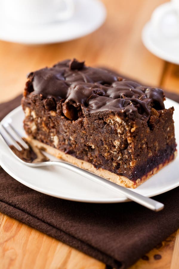 Dark chocolate cake stock photo. Image of delicious, dessert - 17697890