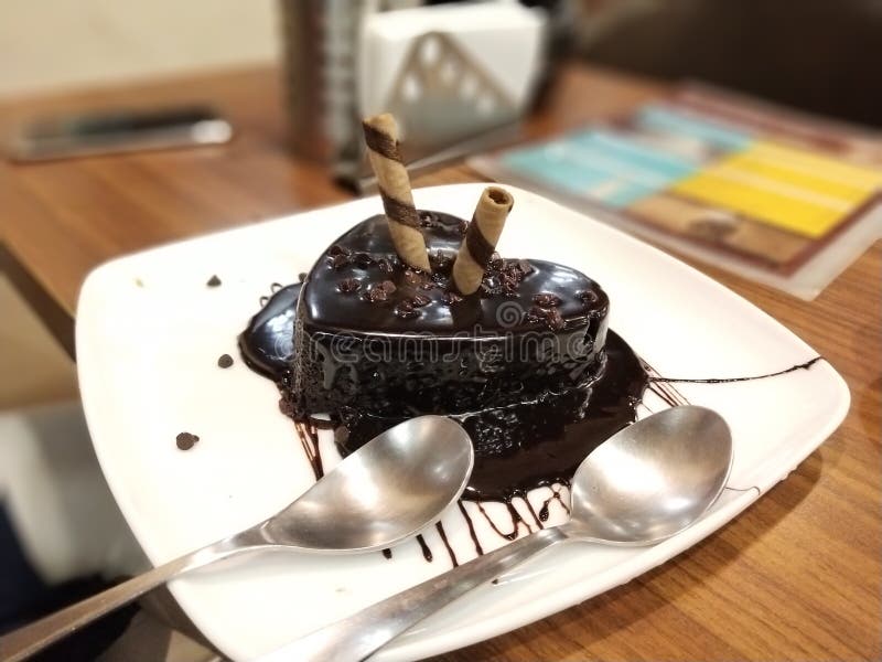 Love bite choco lava cake stock image. Image of true - 186410925