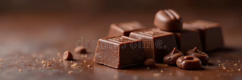 Dark Chocolate Candy, Rich Brown, Smooth Texture, Clean Backdrop, Food ...