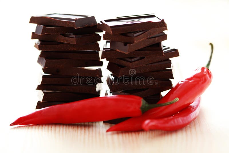 Chillies and Chocolate stock photo. Image of chillies - 35712252