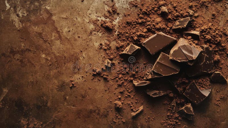 Dark Chocolate Cocoa Powder Texture Stock Illustration - Illustration ...