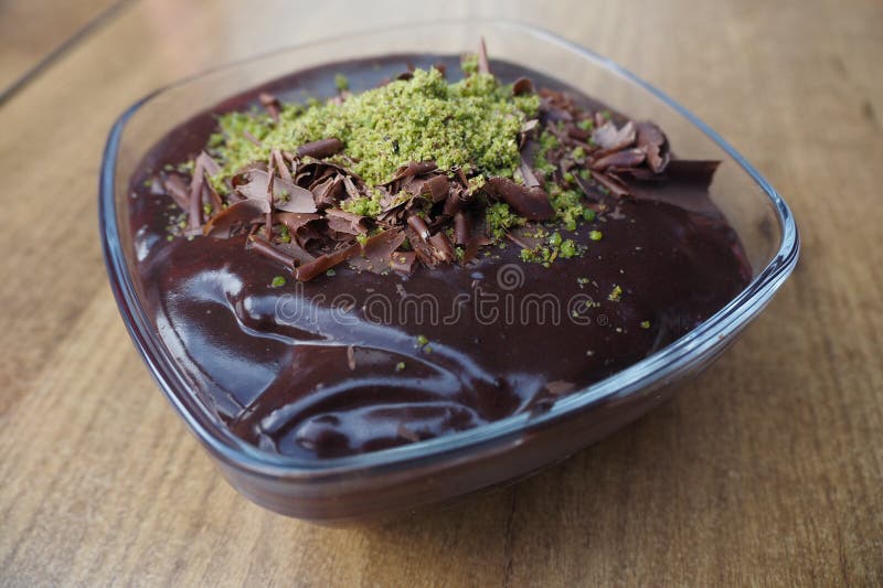 Dark Chocolate Cream in a Bowl on White Stock Image - Image of cocoa ...