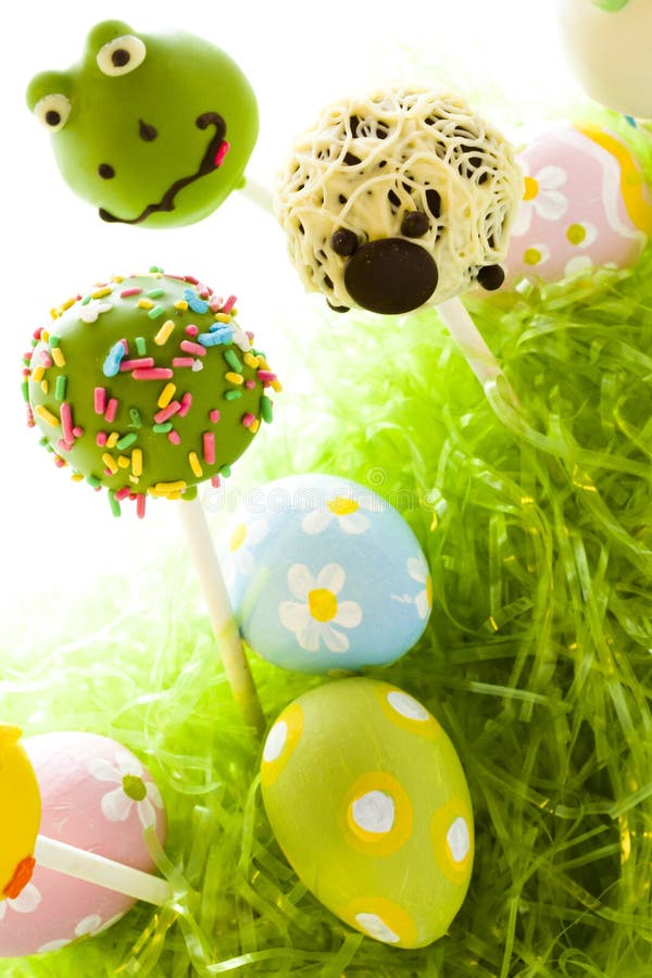 Easter cake pops stock image. Image of pink, easter, decorated - 29791783